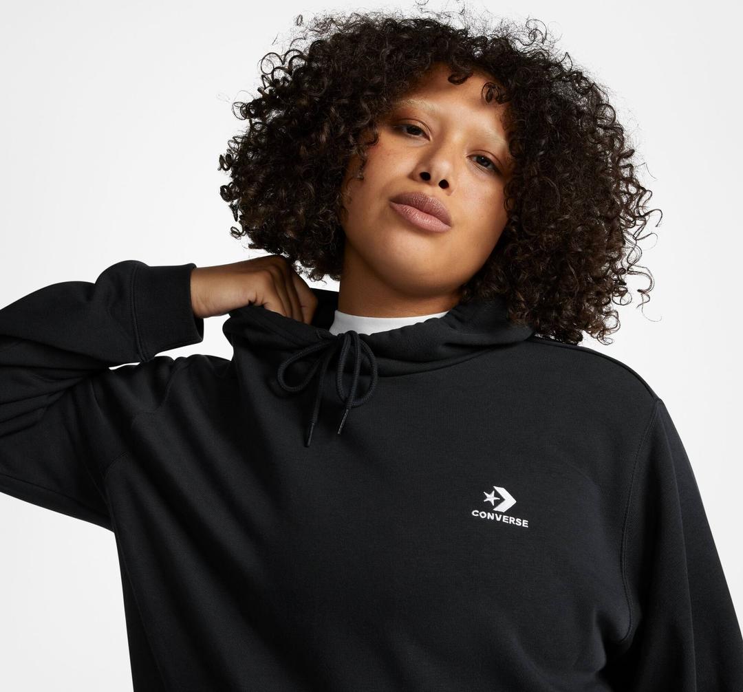 Converse Go-To Embroidered Star Chevron Standard Fit Pullover Hoodie ...